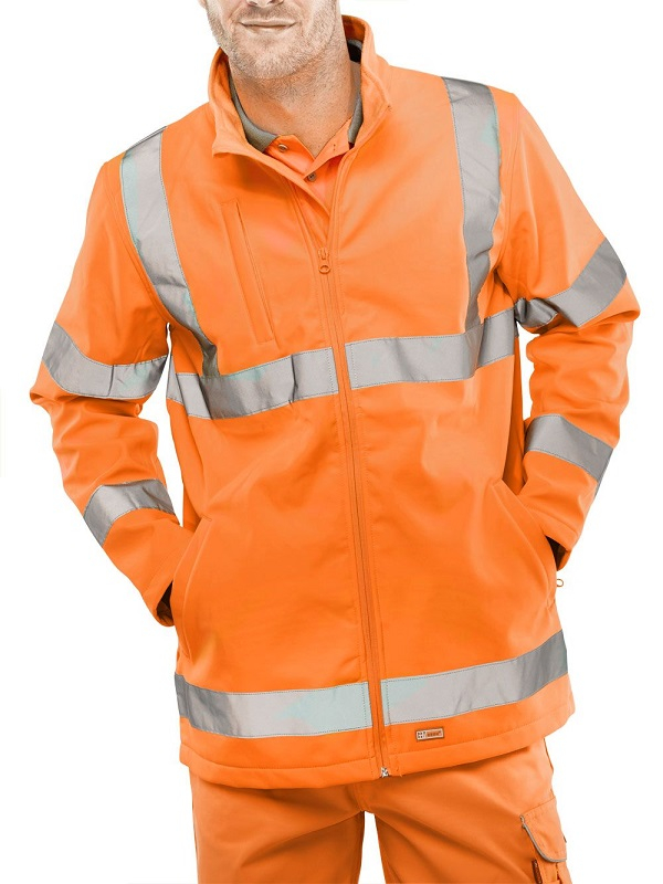 Hi-Vis Orange Soft Shell Jacket Home - Industrial Cleaning Supplies ...